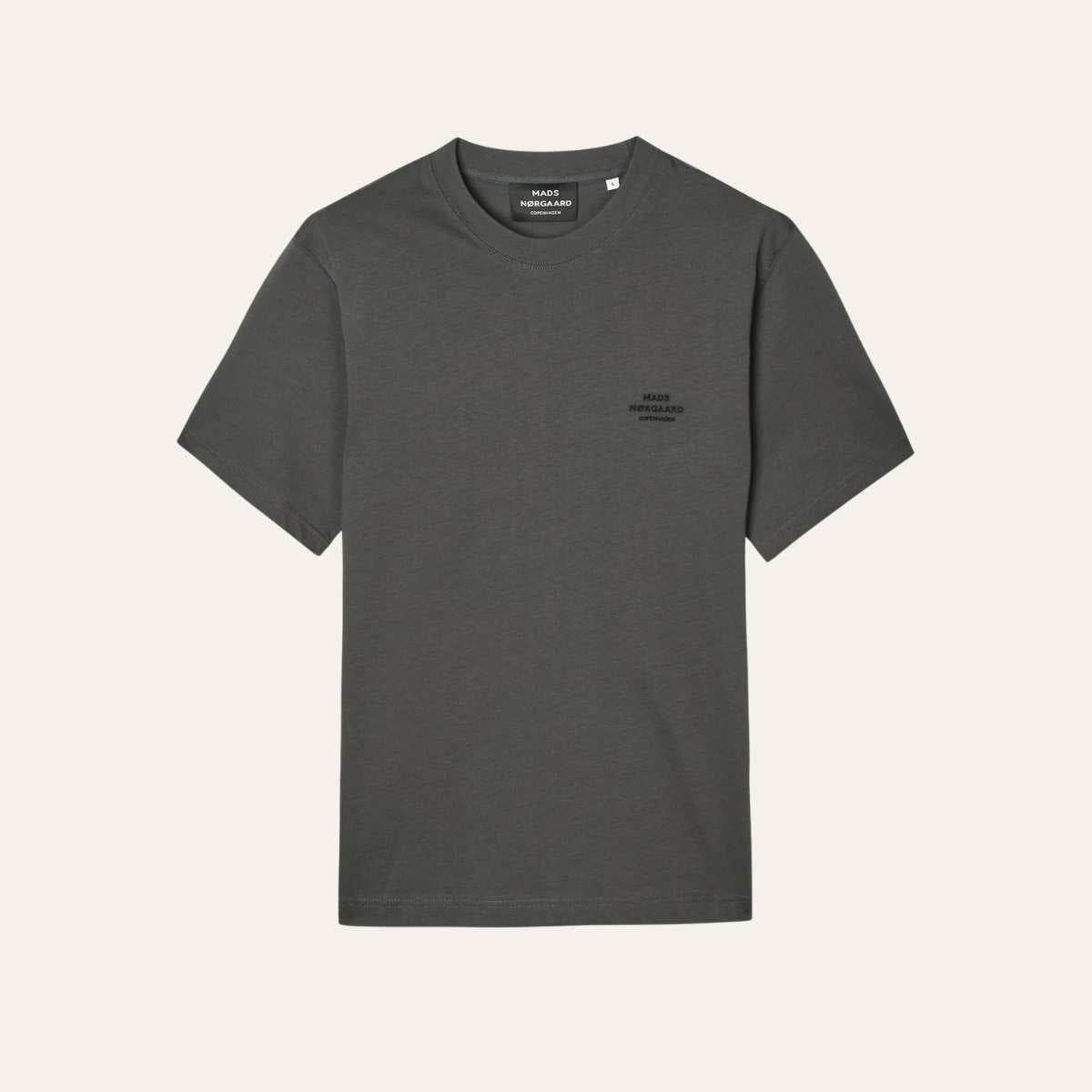 Mads Nørgaard Cotton Jersey Frode Logo Tee Asphalt – Tønnesen 1937